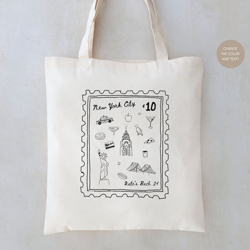 Custom Tote Bag New York - Etsy