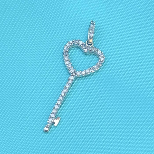 Heart Key Pendant - Etsy