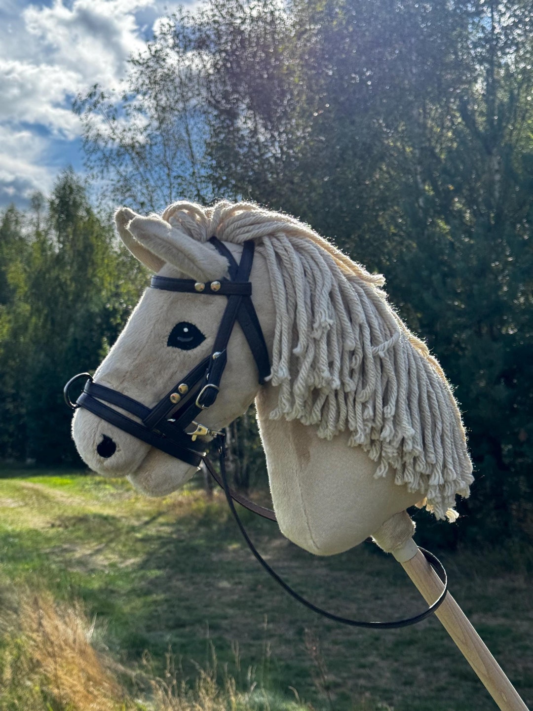 Hobby Horse A4 or A3 With Detachable Stick. Cremello. - Etsy