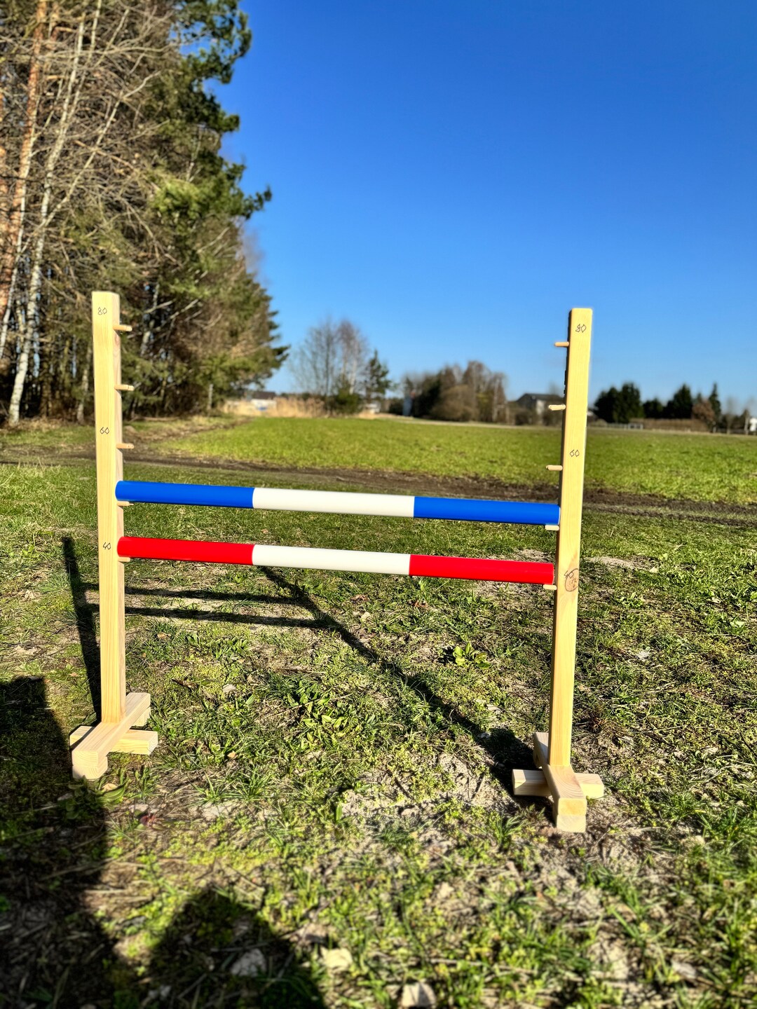 Hobby Horse Jumping Obstacle 80 Cm: Pine Wood, Adjustable Height - Etsy