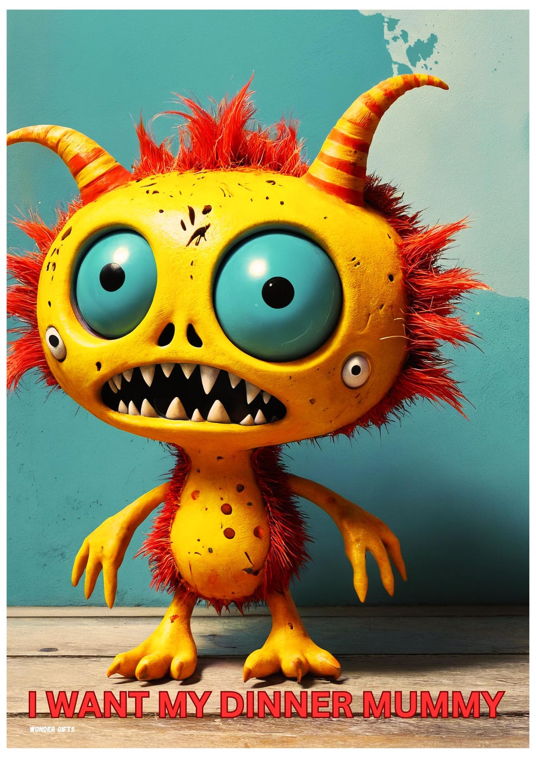 Monster Family Poster, Coloured Monster Poster, Wall Art Monster Poster ...