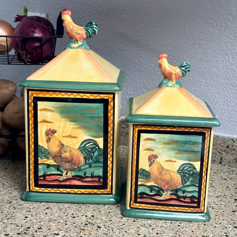Rooster Canister Set - Etsy