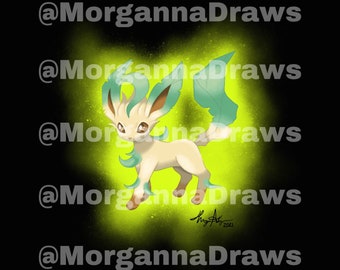 Pokemon Poster: Leafeon - Etsy