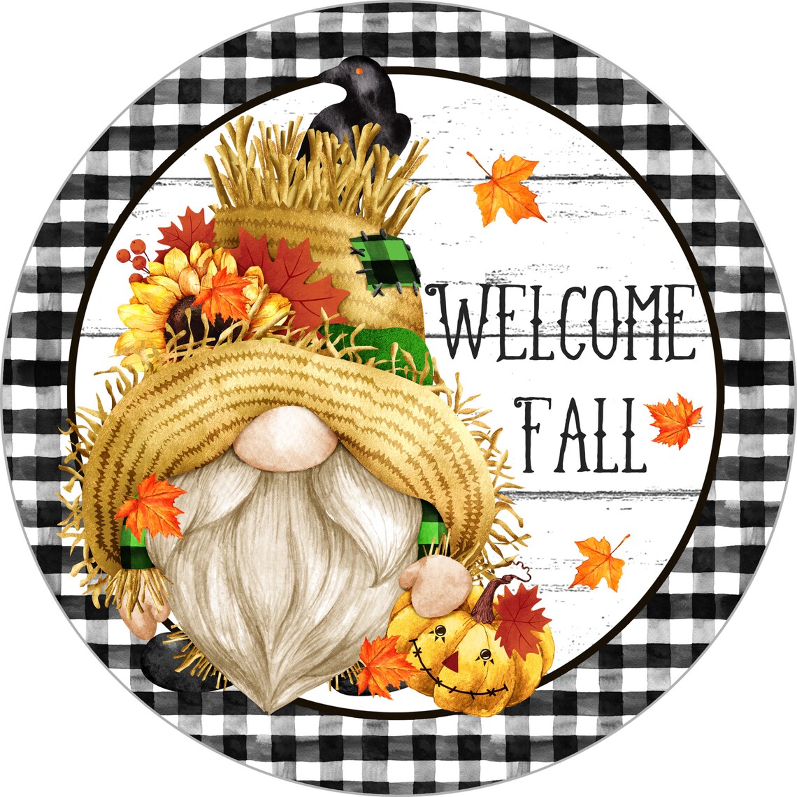 Welcome Fall Sign, Fall Gnome Wreath Sign, Fall Supplies, Fall Décor ...