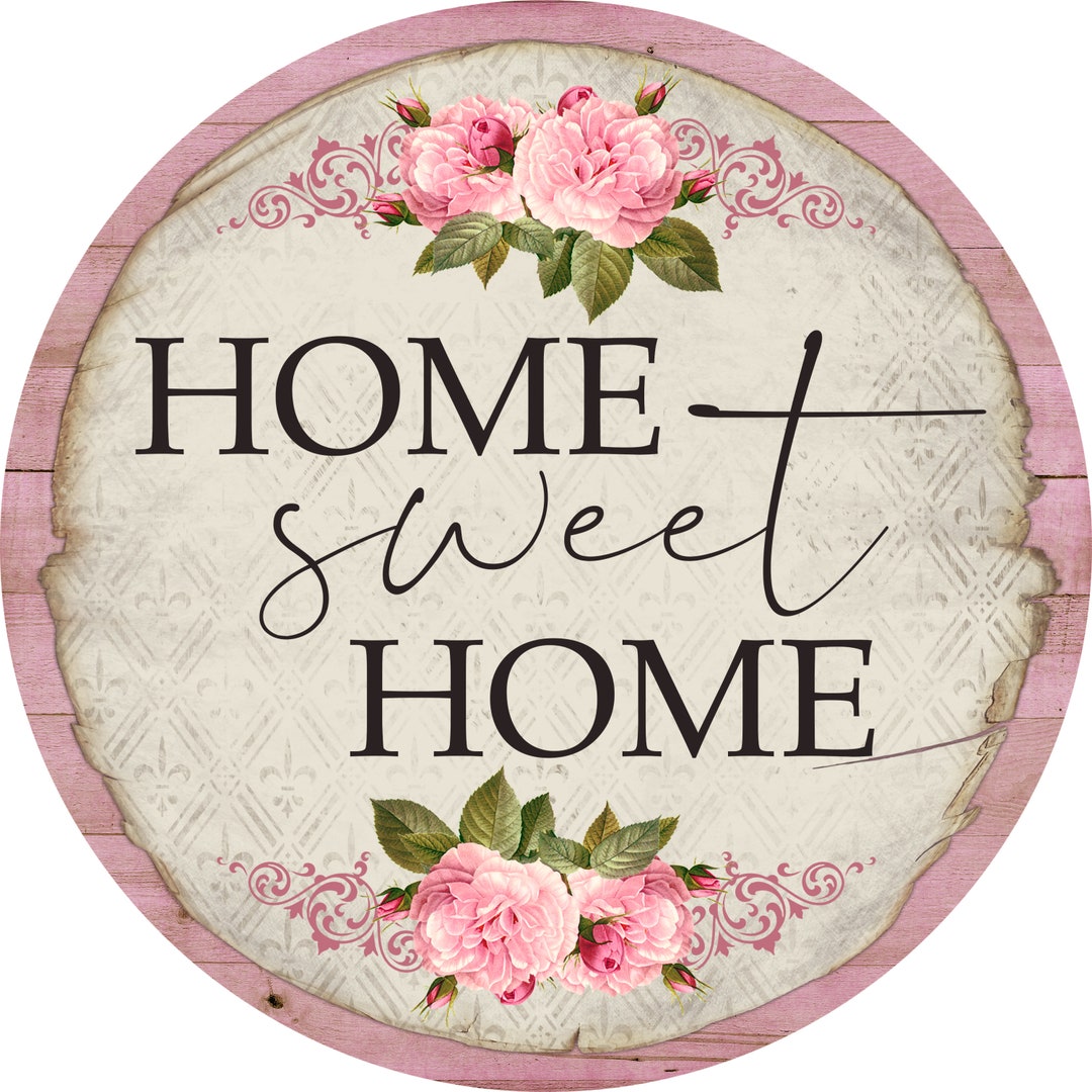 Home Sweet Home, Spring Flowers, Spring Décor, Wreath Attachment ...