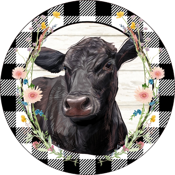 Cow Sign for Wreath - Etsy