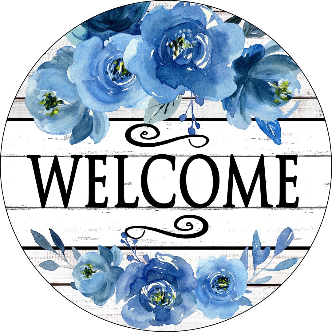 Welcome Sign, Spring Design, Everyday Design, Blue Flowers, Spring ...