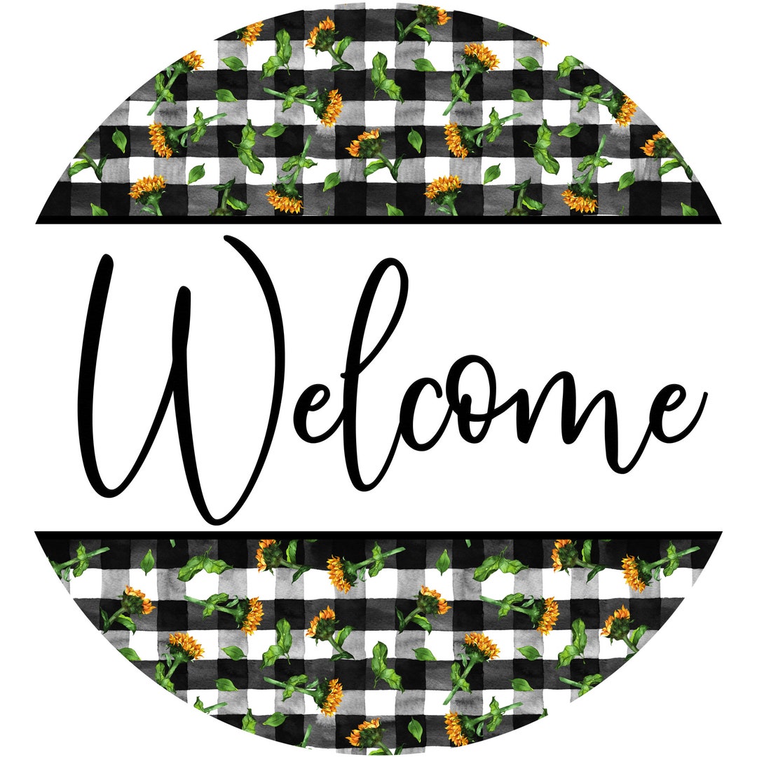 Welcome Black and White Sunflower Sign, Fall Supplies, Fall Décor, Fall ...