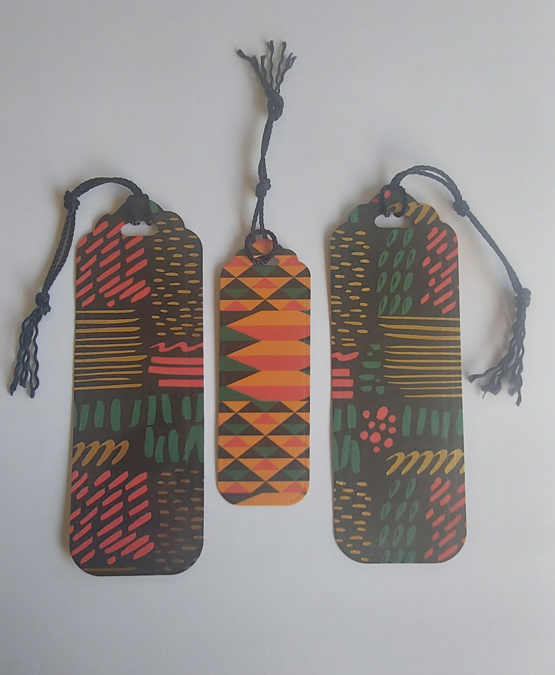 Bookmarks in African Print for Book Readers, Bookclubs set of 3 or ...