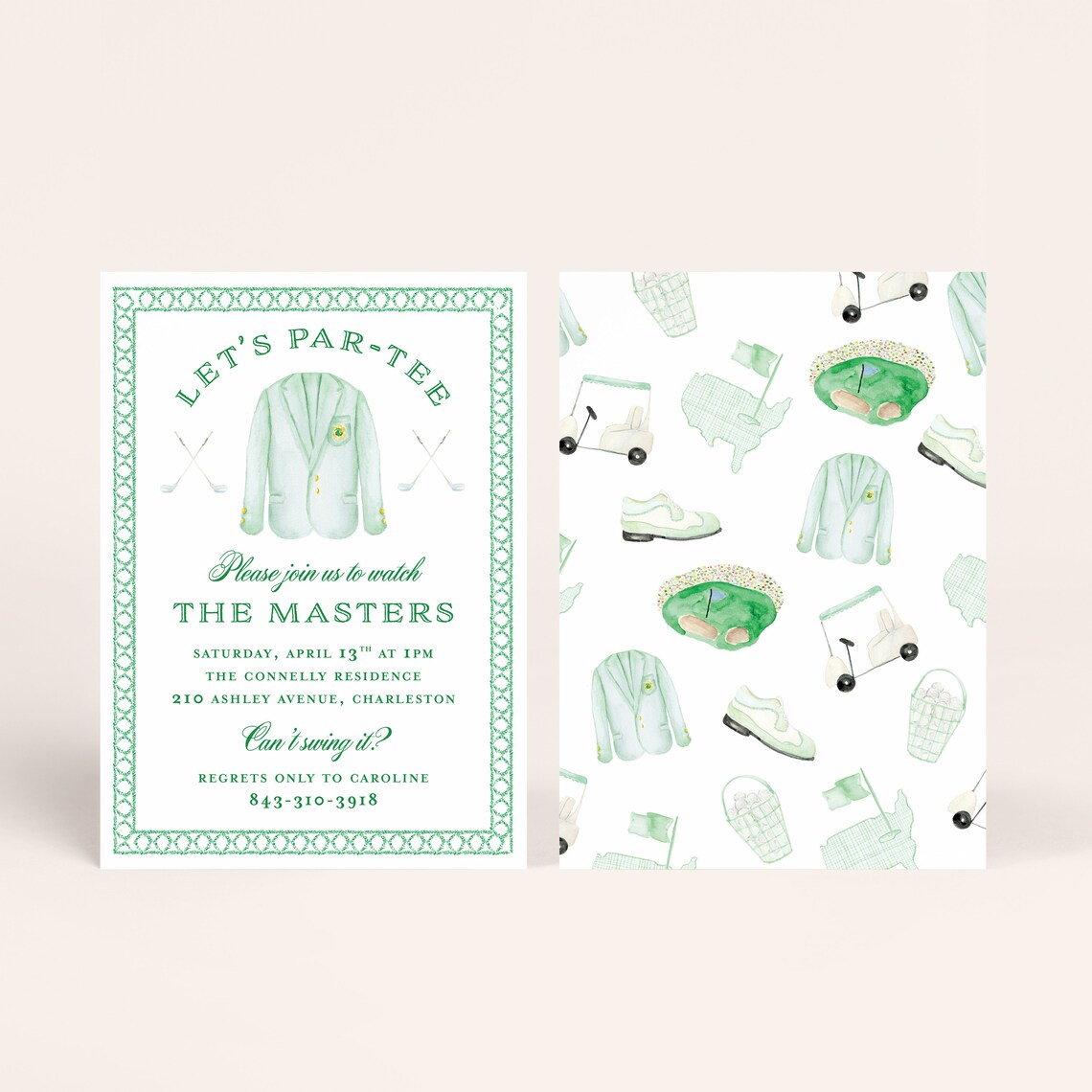Masters Golf Party Invitation: Let's Par-tee (digital) - Etsy