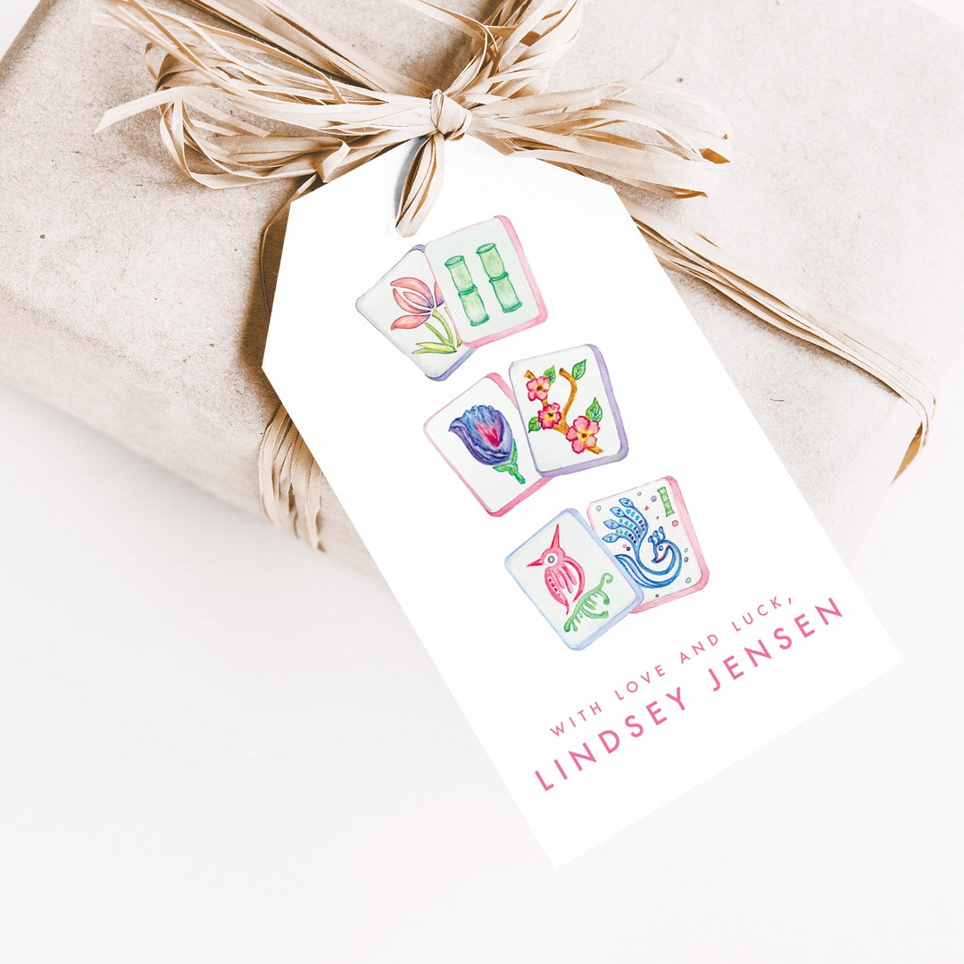 Personalized Mahjong Tile Gift Tag for Mahjong Instructors, Students ...