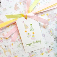 Birthday Tag Printable Happy Birthday Gift Tag Template, Watercolor ...