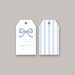 Blue Bow Gift Tag for Baby Shower Personalized Gift Tag for Baby Boy ...