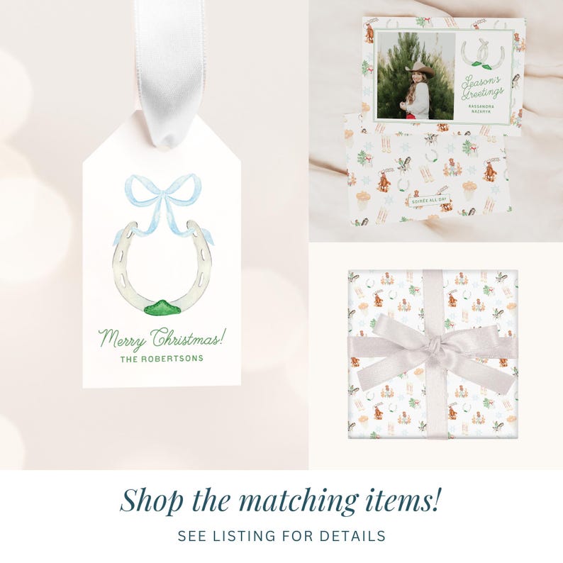 Cowboy Christmas Personalized Gift Tag | Personalized Gift Tag for ...