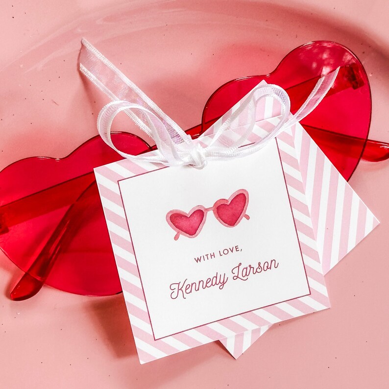 Personalized Heart Sunglasses Valentine | Classroom Valentines ...