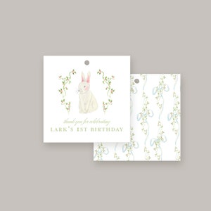 Peter Rabbit Personalized Gift Tag, Thank You Birthday Gift Tag, Bunny ...