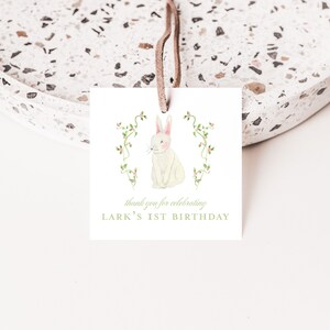 Peter Rabbit Personalized Gift Tag, Thank You Birthday Gift Tag, Bunny ...