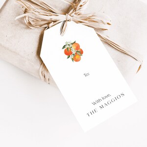 Personalized Gift Tag With Orange Tree | Custom Gift Tags | Family Gift ...