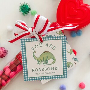 Dinosaur Kids Valentine, Kids Classroom Valentine, Valentine's Day Card ...