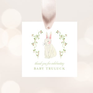 Peter Rabbit Baby Shower Gift Tag, Personalized Thank You Gift Tag ...