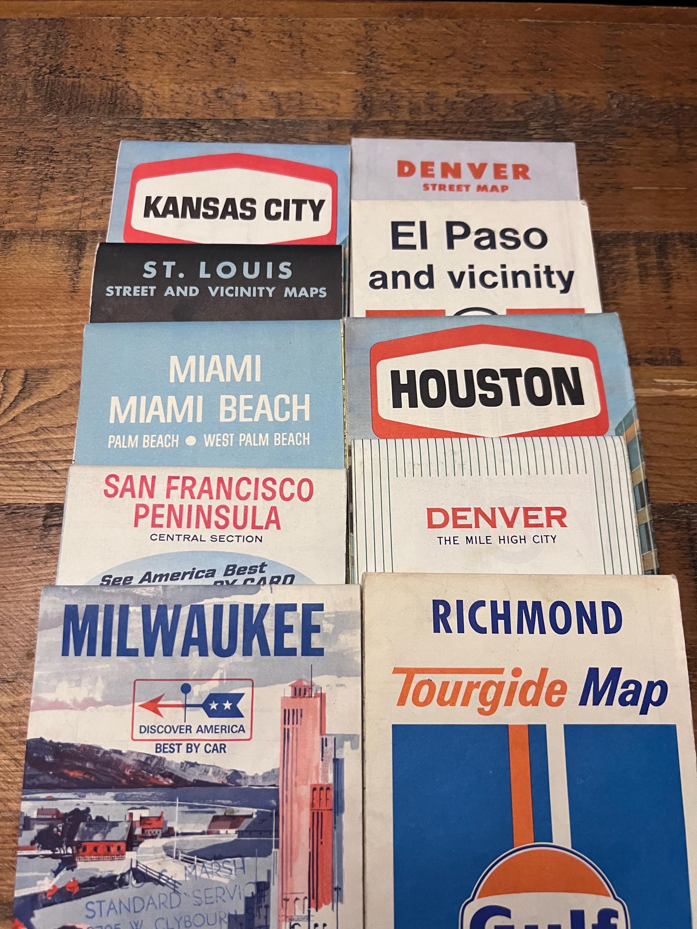 10 Vintage Street Maps, City Maps for Crafting, Travel Maps, Travel ...