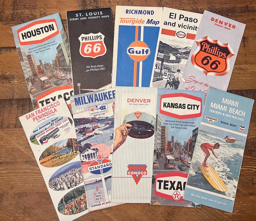 10 Vintage Street Maps, City Maps for Crafting, Travel Maps, Travel ...