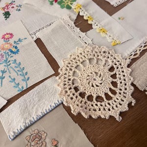 Vintage Embroidery Small Snippets Crochet Trim for Journaling, Crafting ...