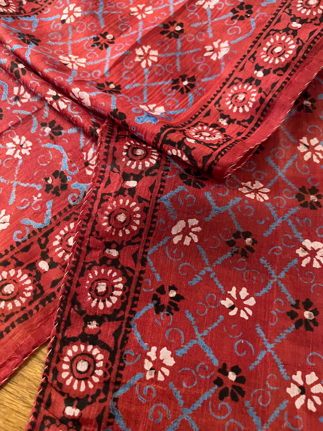 Indian Scarf, Pretty Red Vintage Head Scarf - Etsy