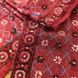 Indian Scarf, Pretty Red Vintage Head Scarf - Etsy