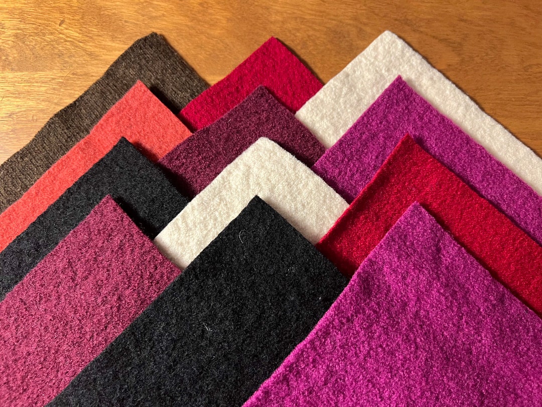 6x6 Felted Wool Squares, Reclaimed Wool, 12 Pieces for Wool Appliqué ...