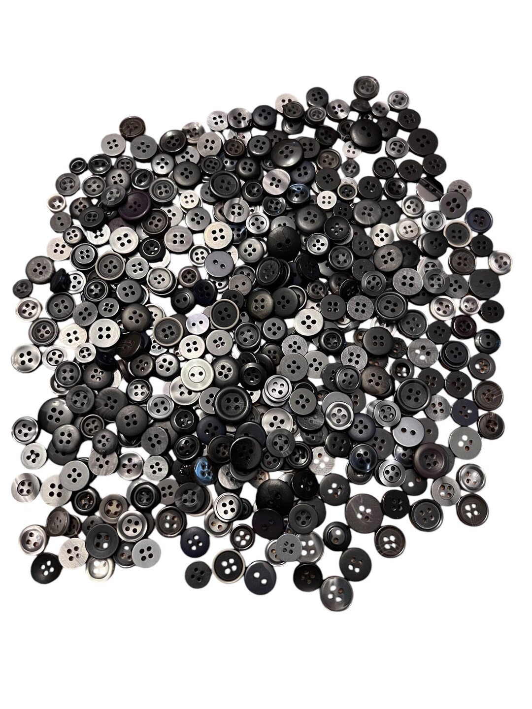 Black / Dark Gray Shirt Buttons, Button Stash Reclaimed Buttons - Etsy