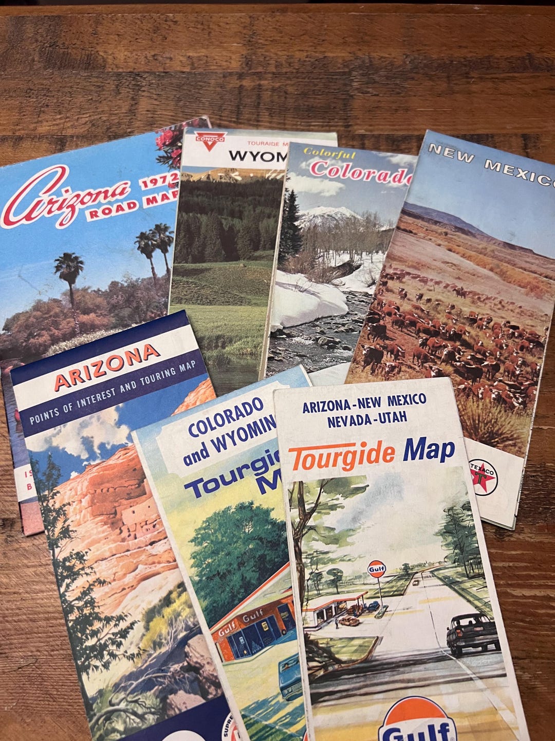 US State Highway Maps, 7 Maps for Crafting, Travel Maps, Travel Paper Ephemera, 1960’s Maps - Etsy