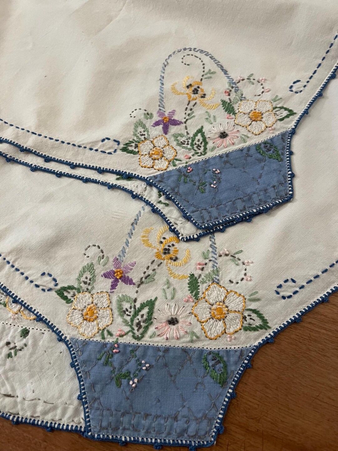 Cute Embroidered Baskets Square Tablecloth - Etsy