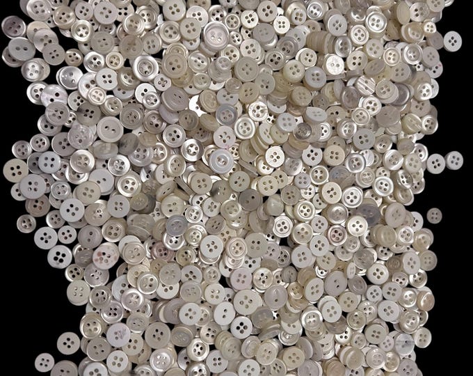 White Shirt Buttons, Button Stash Reclaimed Buttons - Etsy