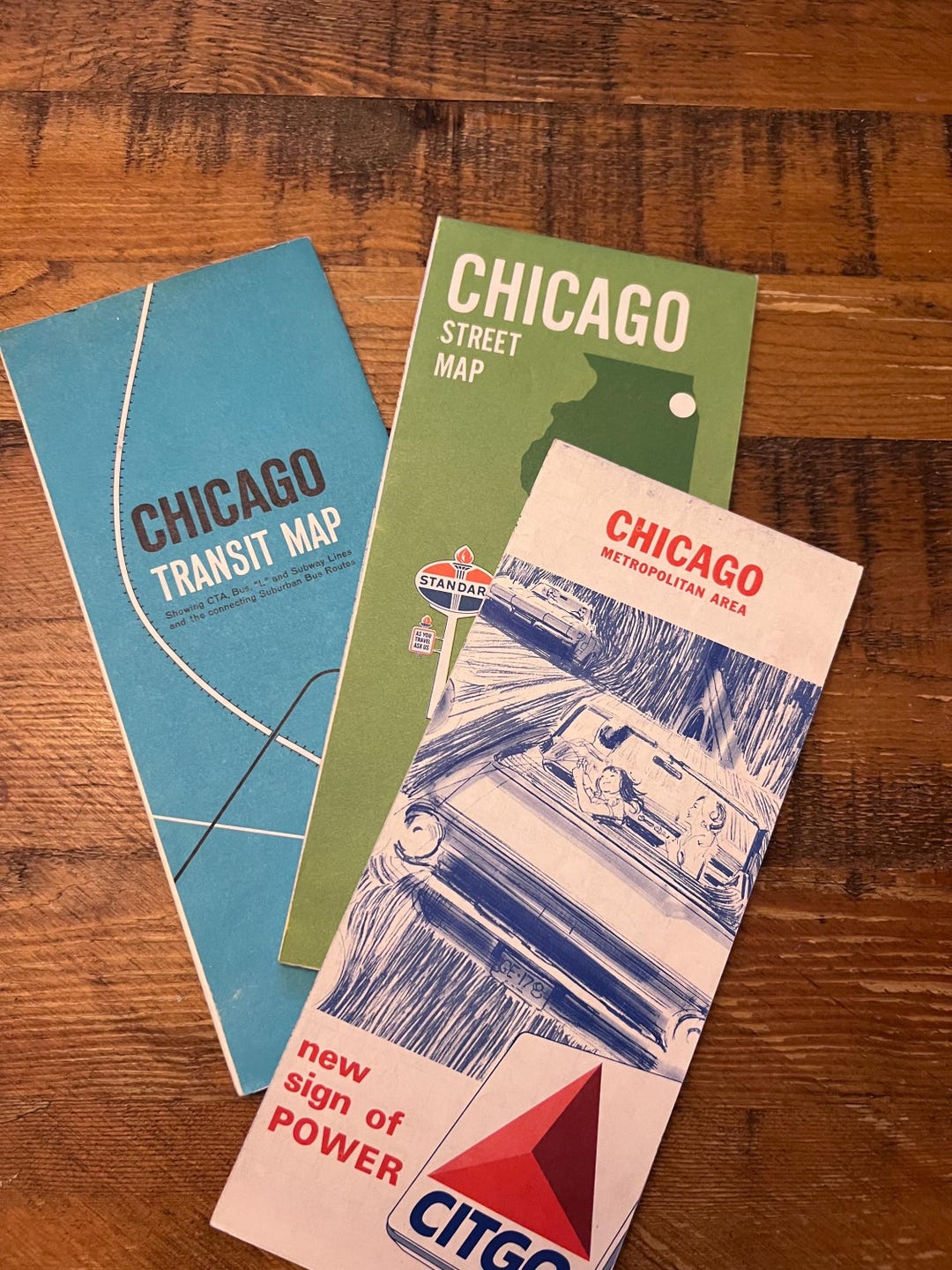 Chicago Vintage 1960s Street, Metro Area and Transit Maps, Maps for ...
