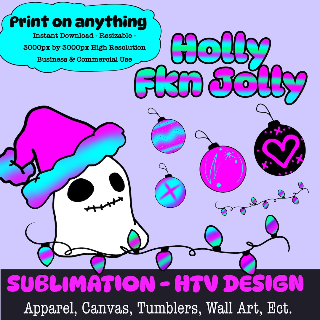Holly Fkn Jolly Bundle Design - Etsy
