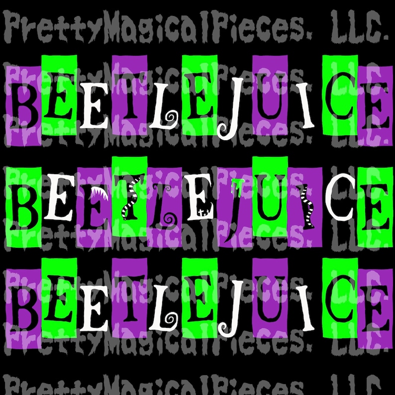 Beetlejuice Sublimation Design, Beetlejuice Text, Beetlejuice PNG - Etsy
