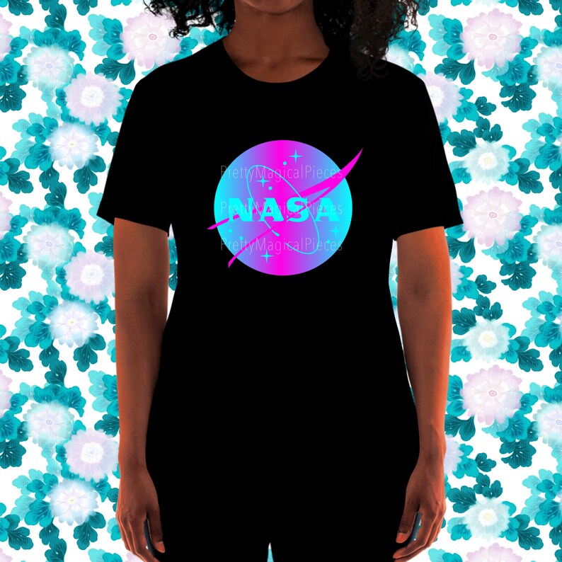 Pink Teal NASA, Cute NASA Design Logo, NASA Clip Art, Sublimation ...