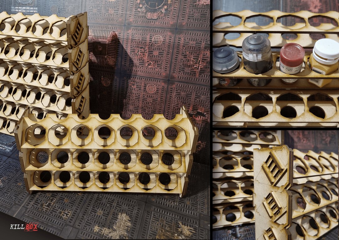 Modular Stackable Paint Rack 3x Row Modular Rack Citadel and Vallejo - Etsy