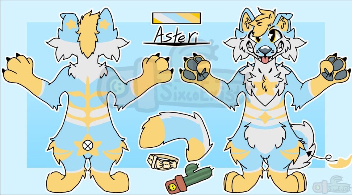 Custom Furry 1 View Reference Sheets | Etsy