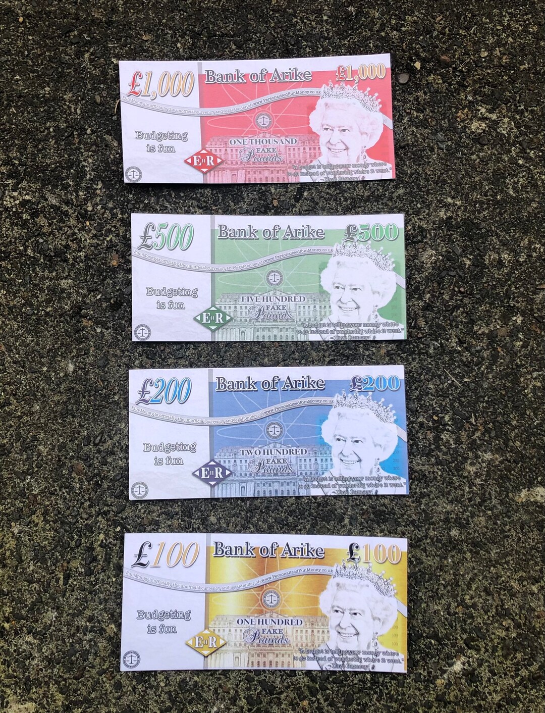 Placeholder Cards for Cash Envelopes, in the Bank Placeholders, Cash ...