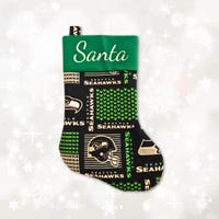 Seattle Seahawks Christmas Stocking, Seahawks Christmas Stocking, Mens ...