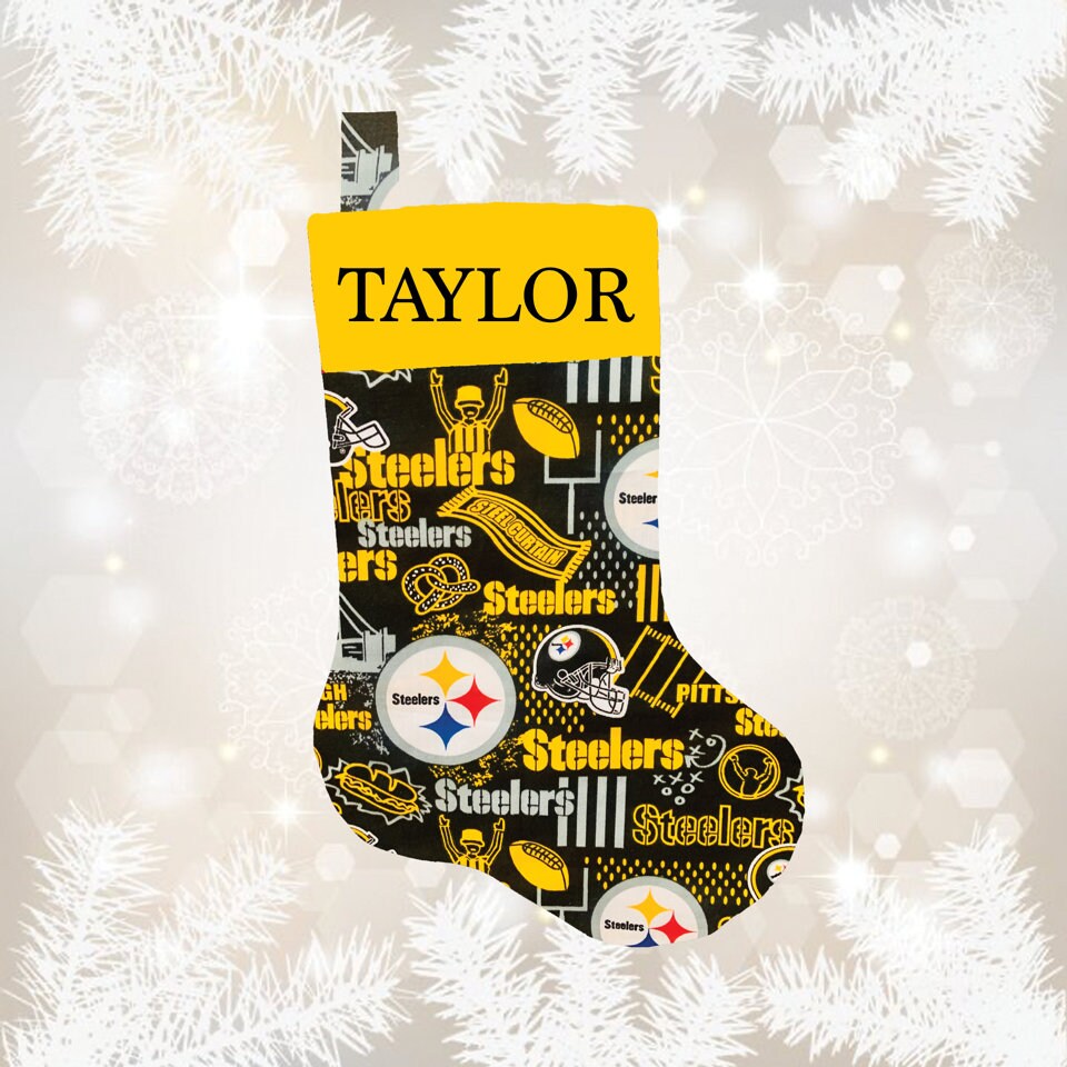Pittsburgh Steelers Christmas Stocking With Custom Name - Etsy