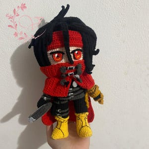 Fanmade FFVII Rebirth Amigurumi - FFVII Vincent Valentine Crochet Doll ...