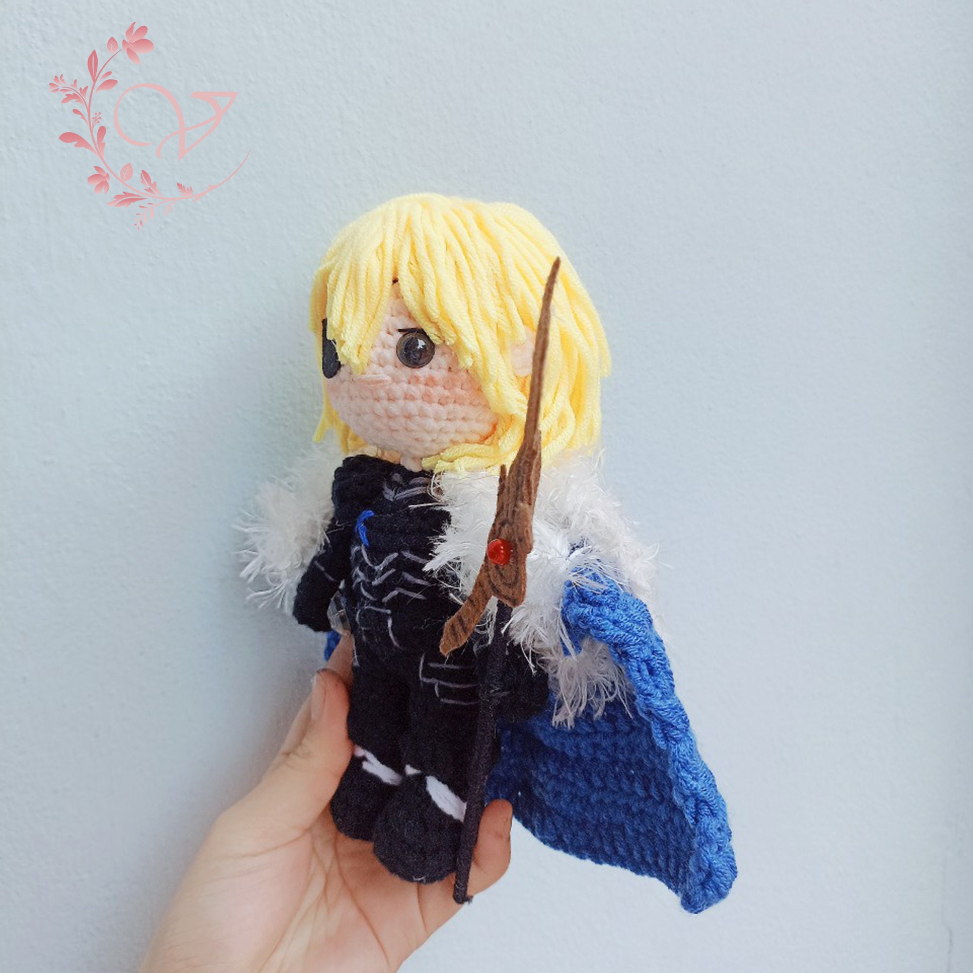Fanmade Fire Emblem Three Houses Amigurumi FE3H Dimitri Crochet Doll ...