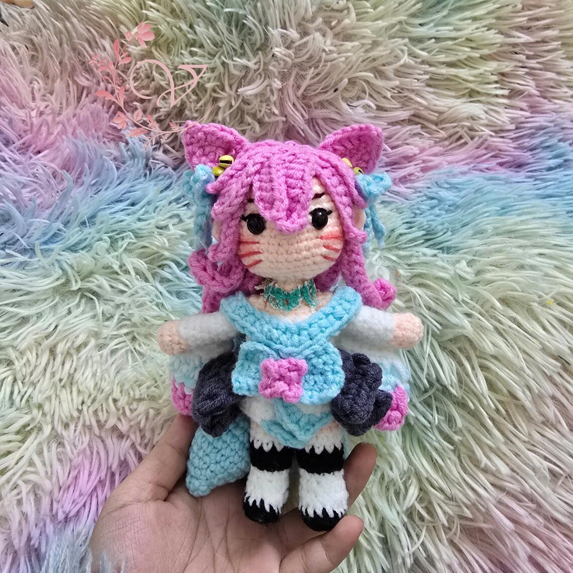 Fanmade LOL Amigurumi - LOL Ahri Crochet Doll Amigurumi, LOL Ahri Plush ...