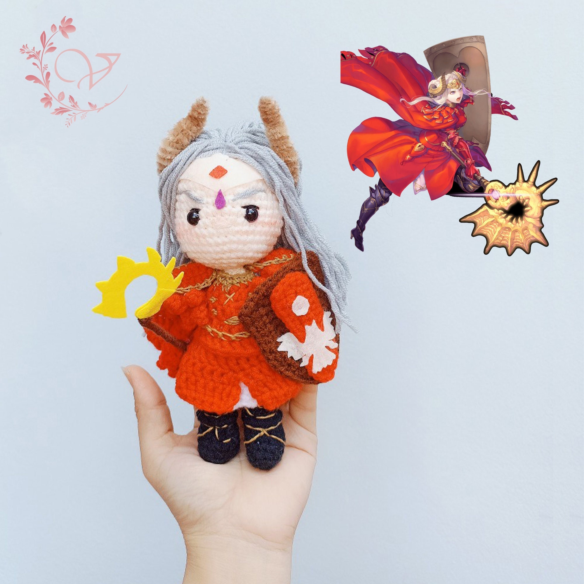Fanmade Fire Emblem Three Houses Amigurumi - FE3H Edelgard Crochet Doll ...