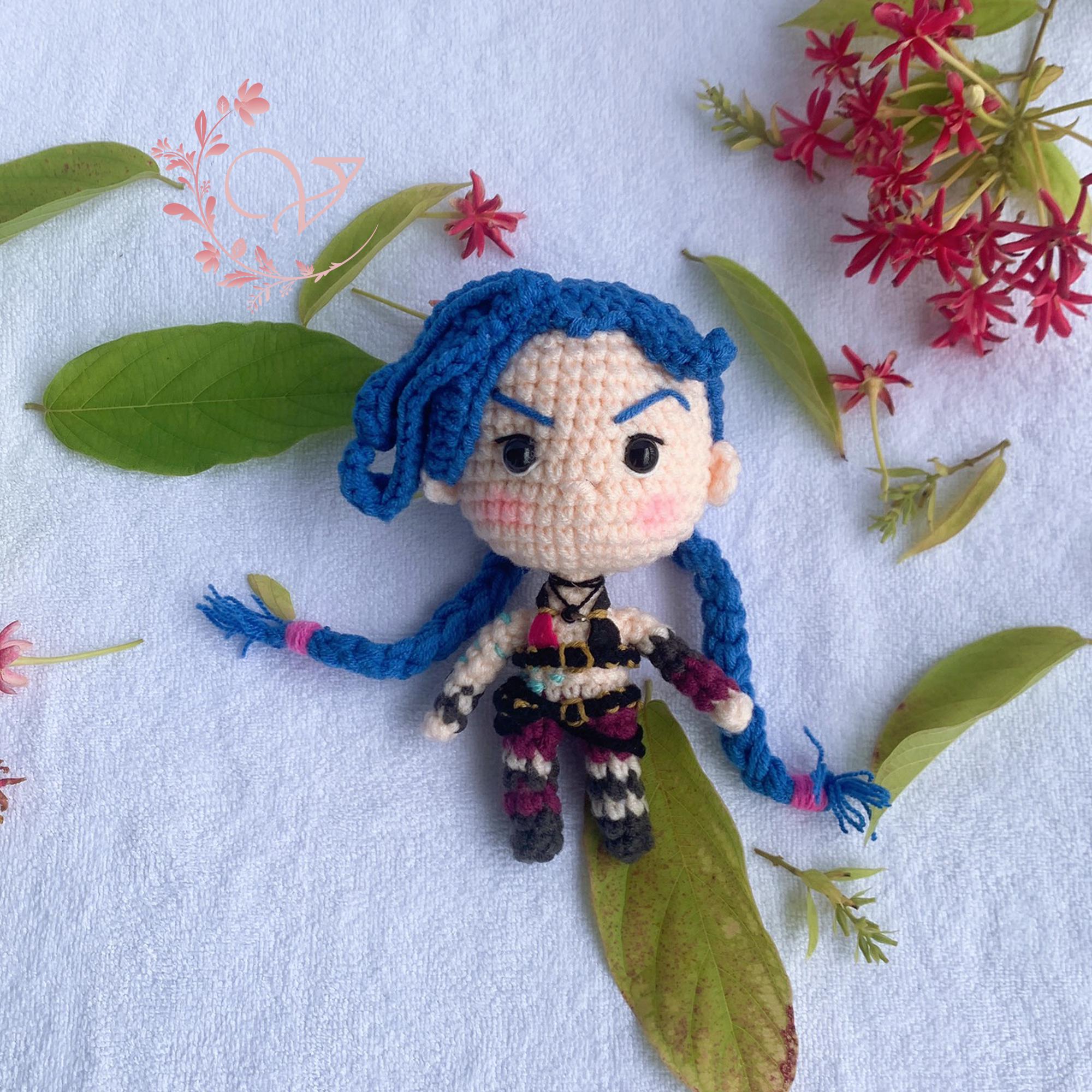 Fanmade League of Legends Amigurumi LOL Jinx Crochet Doll Amigurumi ...