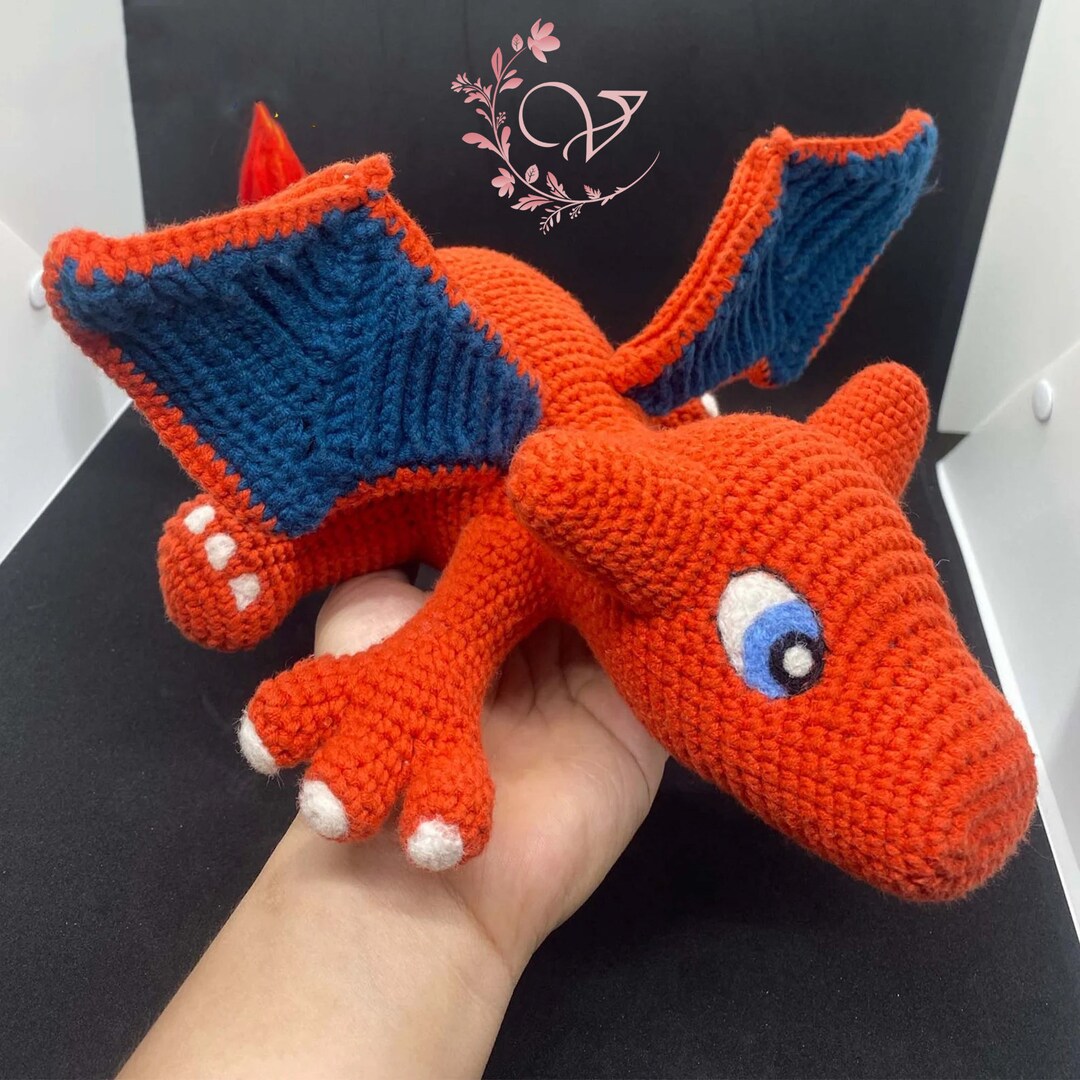 Fanmade PKM Amigurumi Charizard Crochet Doll Amigurumi, Charizard Plush ...