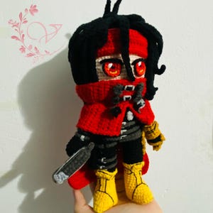 Fanmade FFVII Rebirth Amigurumi - FFVII Vincent Valentine Crochet Doll ...